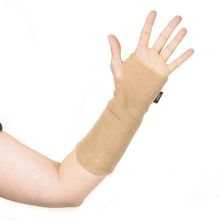 Wristies Practice Original Length Fingerless Gloves, Large, Beige ...