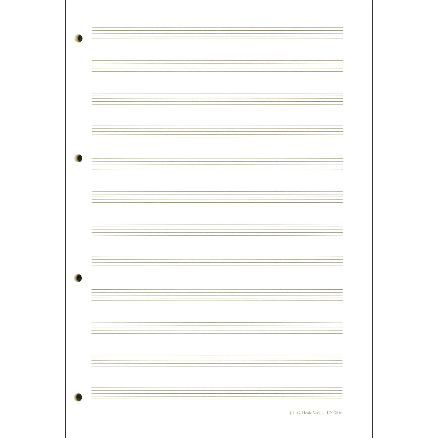 Henle Music Manuscript Notepad, 8.0" × 11.75"