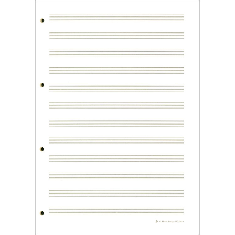 Henle Music Manuscript Notepad, 8.0" x 11.75" | Johnson String Instrument