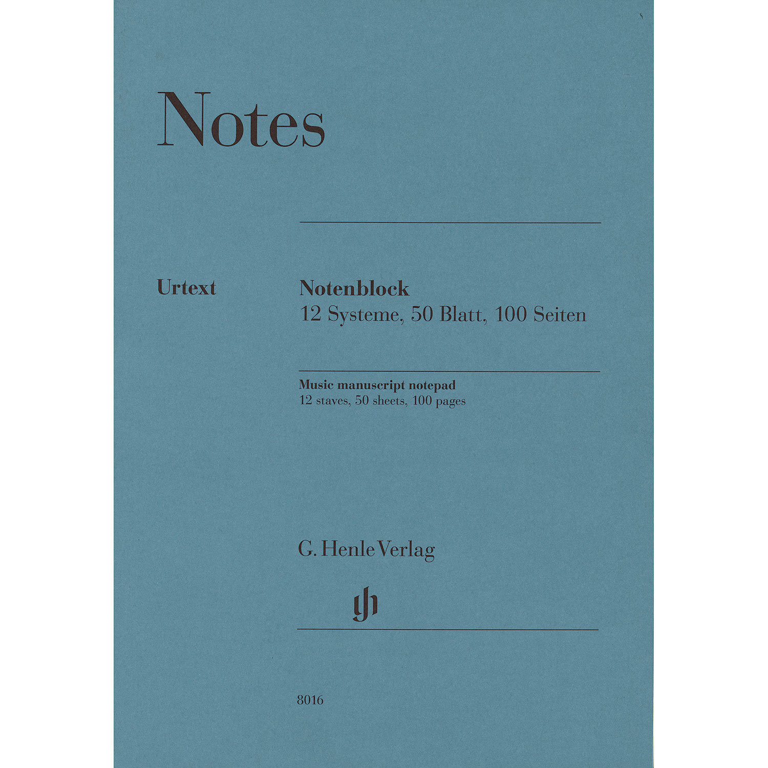 Henle Music Manuscript Notepad, 8.0" x 11.75" | Johnson String Instrument