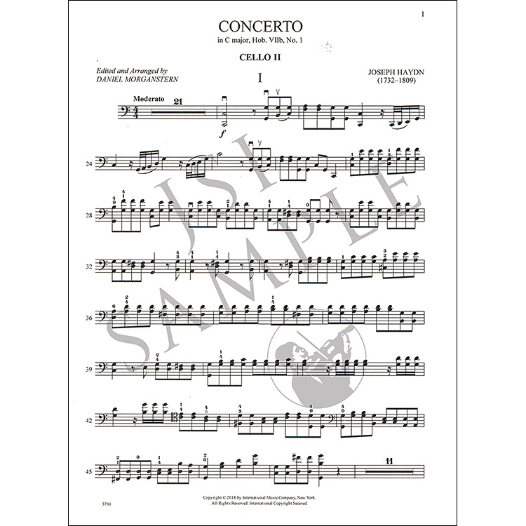 Concerto in C major, Hob.VIIb:No.1, for cello (and optional 2nd cello ...