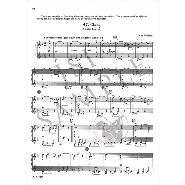 Beautiful Music for Two String Instruments, book 1, violin; Samuel ...