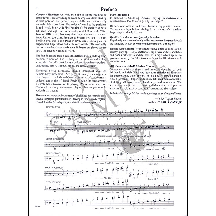 Complete Technique for Viola, book 1; Janice Tucker Rhoda (Carl Fischer ...