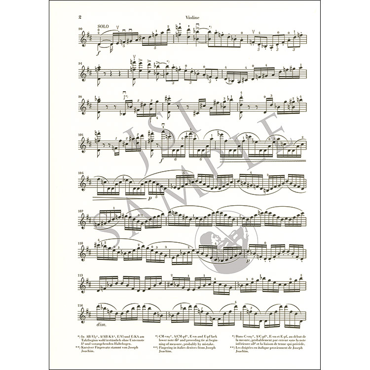 Concerto in D Major, Op. 77, for violin and piano (urtext); Johannes Brahms (G. Henle) | Johnson ...