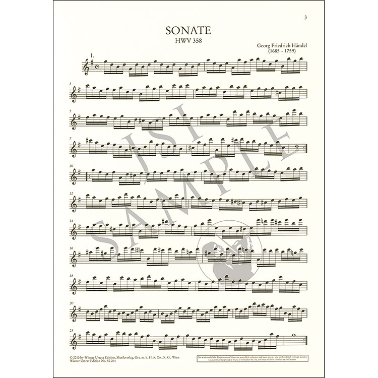 Sonatas for Violin and Basso Continuo; Georg Friedrich Handel | Johnson ...