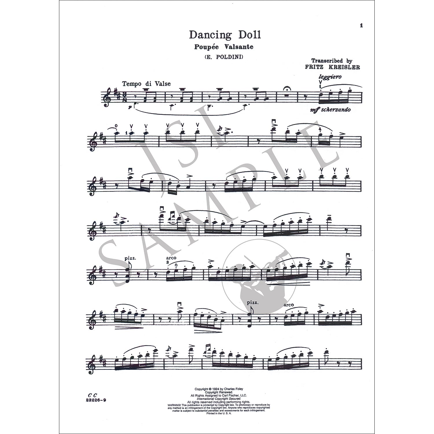 The Dancing Doll, Violin and Piano (Kreisler); Eduard Poldini (Carl ...