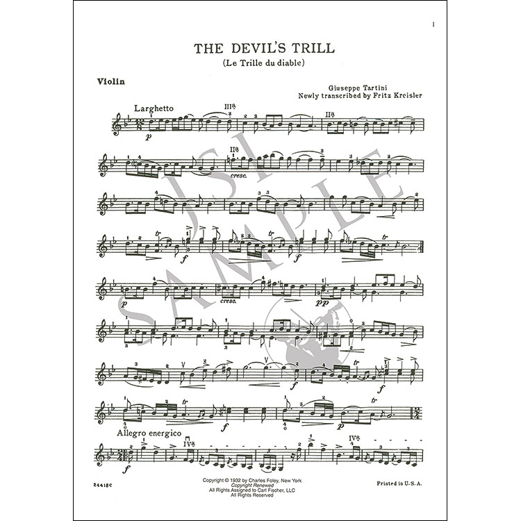 Sonata in G Minor "Devil's Tril" for violin and piano (Kreisler ...
