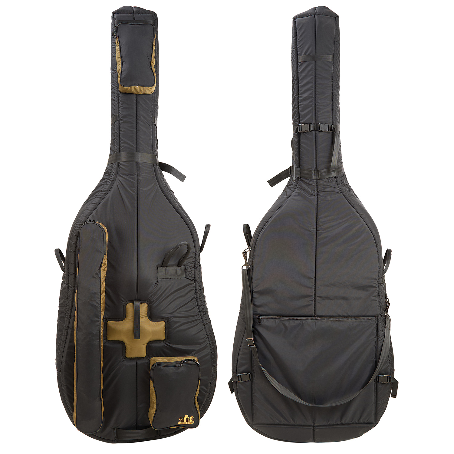 Gotham All-Size String Bass Cover, Black with Olive trim | Johnson ...