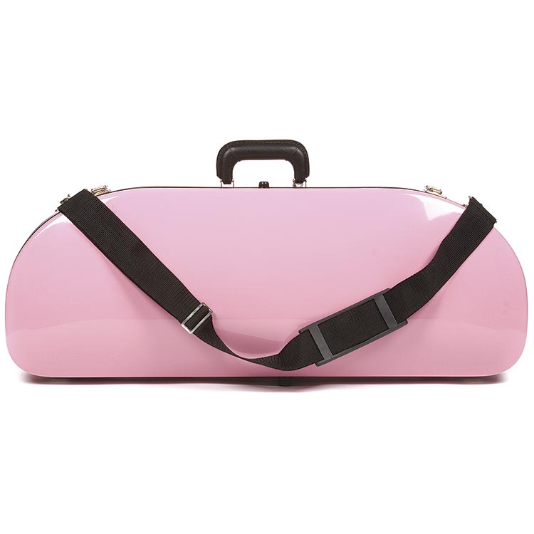 Bobelock 2048 Pink Fiberglass Adjustable Half Moon Viola Case - Silver ...