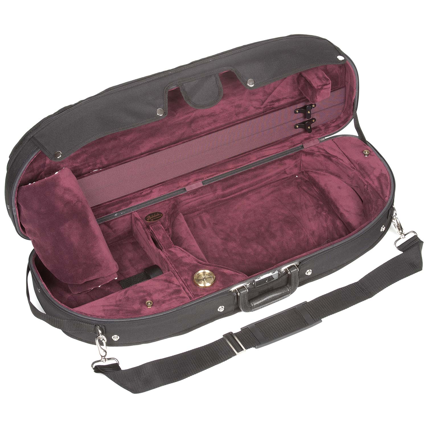 Bobelock 2048 Adjustable Half Moon Viola Case with Wine Velour Interior ...