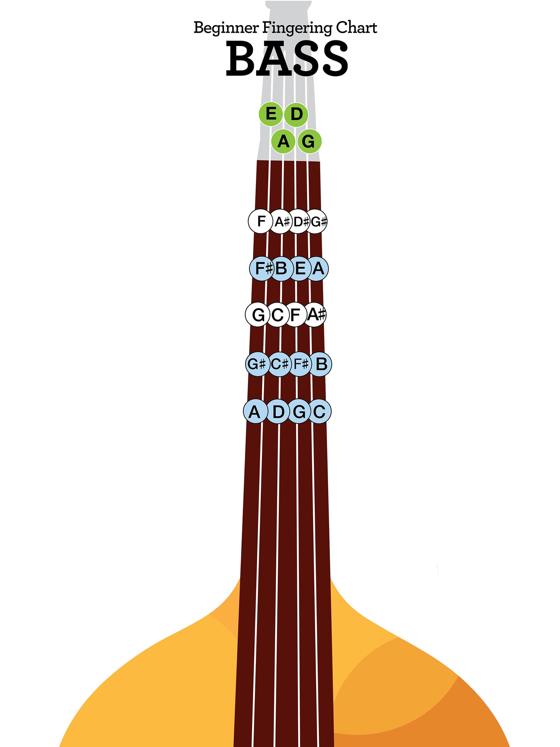 Bass Fingering Charts | Johnson String Instrument
